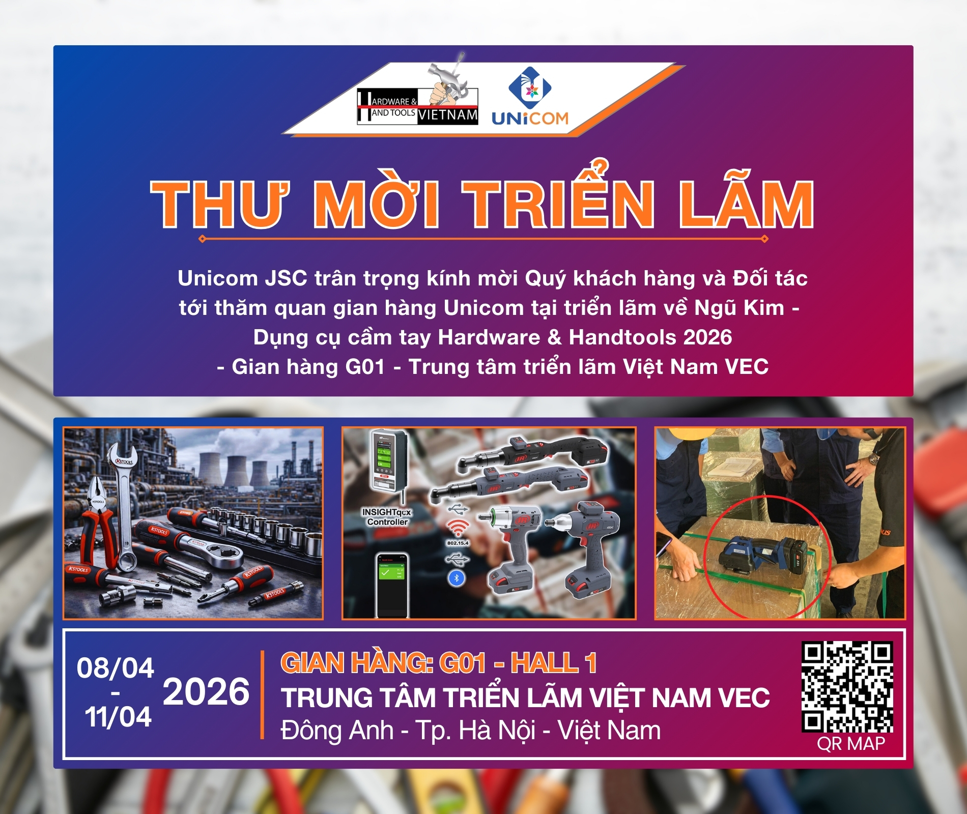 THƯ MỜI TRIỂN LÃM HARDWARE HANDTOOLS 2026 - UNICOM - Unitools Vietnam
